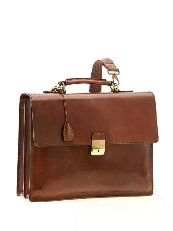 THE BRIDGE Leather Push-lock Briefcase