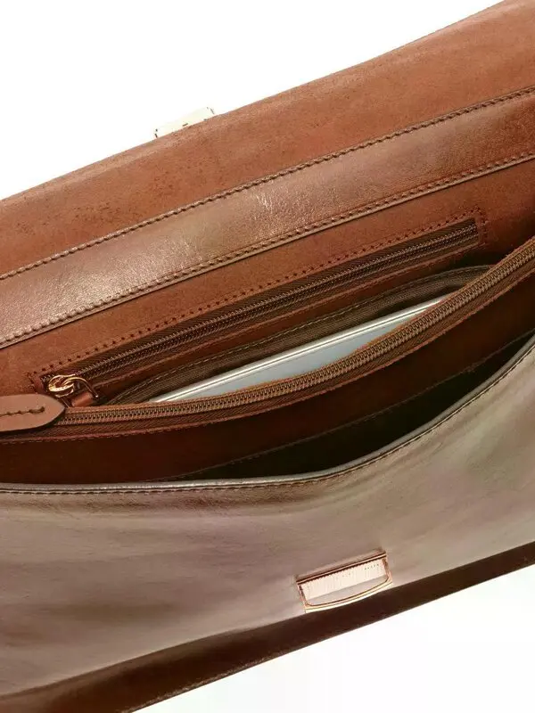 THE BRIDGE Leather Push-lock Briefcase