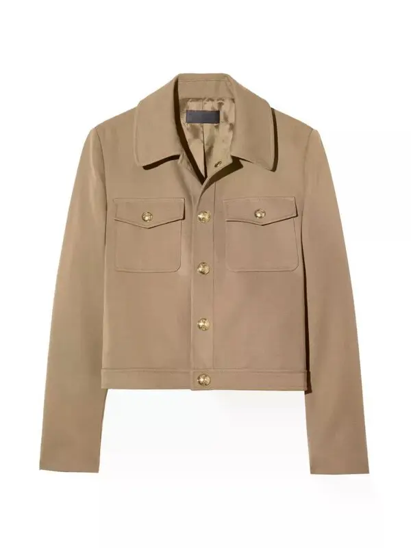 NILI LOTAN Edna Cropped Jacket - Neutrals