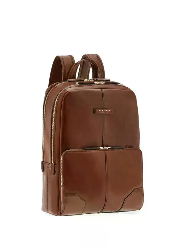 THE BRIDGE Vespucci Double-zip Backpack - Brown