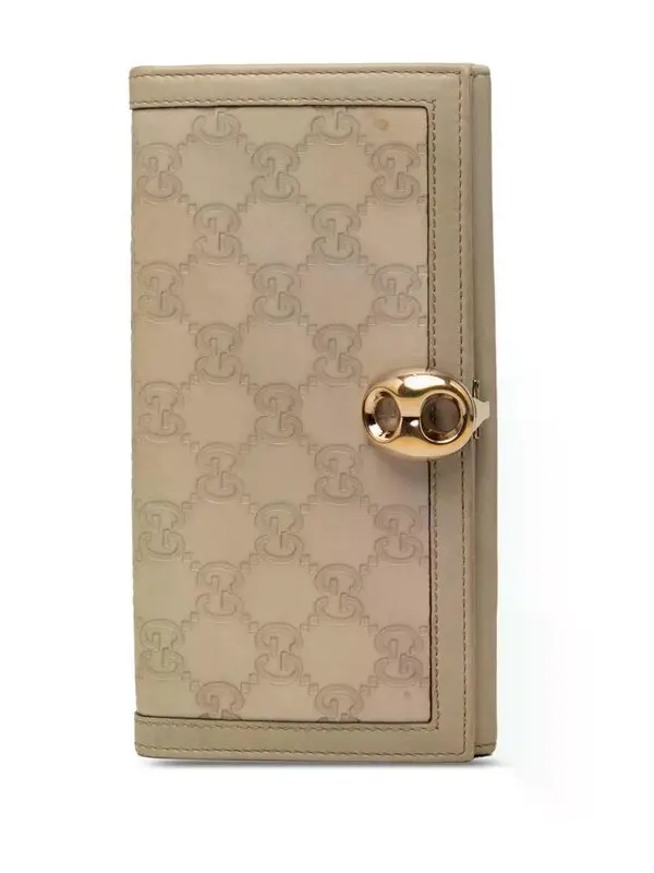 Gucci 2000-2015 Guccissima Wave Continental Wallet Long Wallets - Neutrals