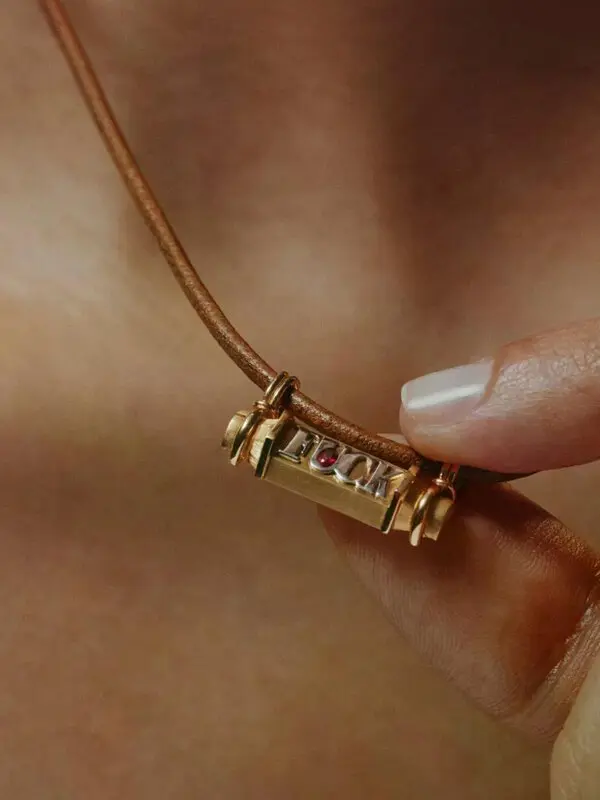 MARIE LICHTENBERG Smash Locket Ruby Necklace