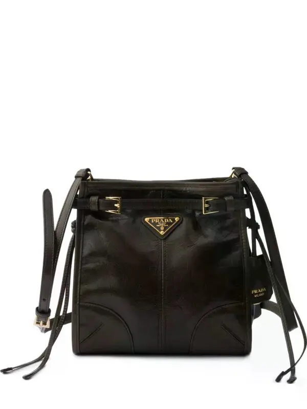 Prada Bonnie Leather Mini Shoulder Bag - Green