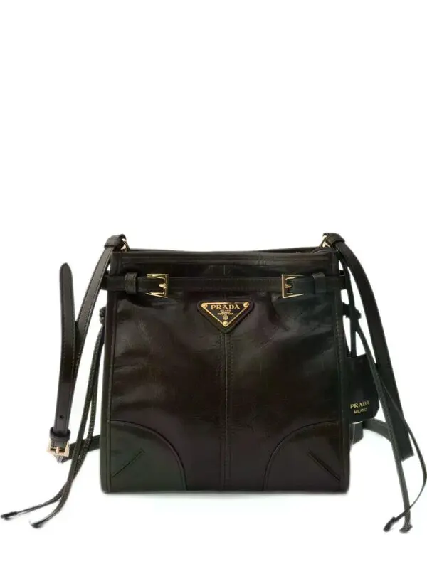 Prada Bonnie Leather Mini Shoulder Bag - Green