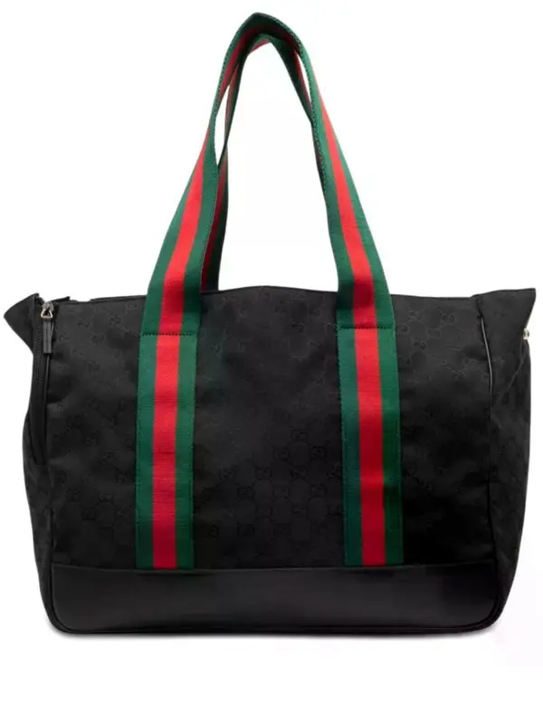 Gucci Gg Canvas Web Dog Carrier Bag - Black