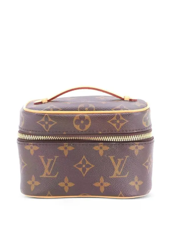 LOUIS VUITTON Monogram Canvas Nano Pouch Vanity Case - Brown