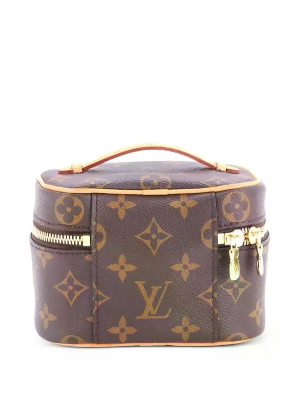 LOUIS VUITTON Monogram Canvas Nano Pouch Vanity Case - Brown