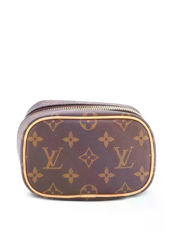 LOUIS VUITTON Monogram Canvas Nano Pouch Vanity Case - Brown