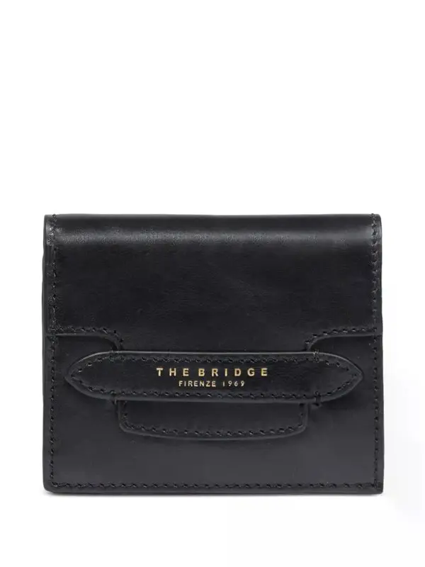 THE BRIDGE Logo-stamp Leather Wallet - Black