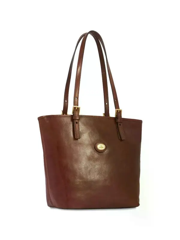 THE BRIDGE Leather Buckle Tote Bag