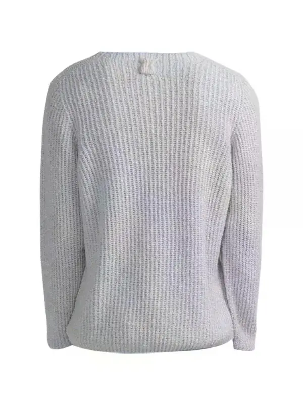HANNES ROETHER Ribbed Knit Crew Neck Sweater