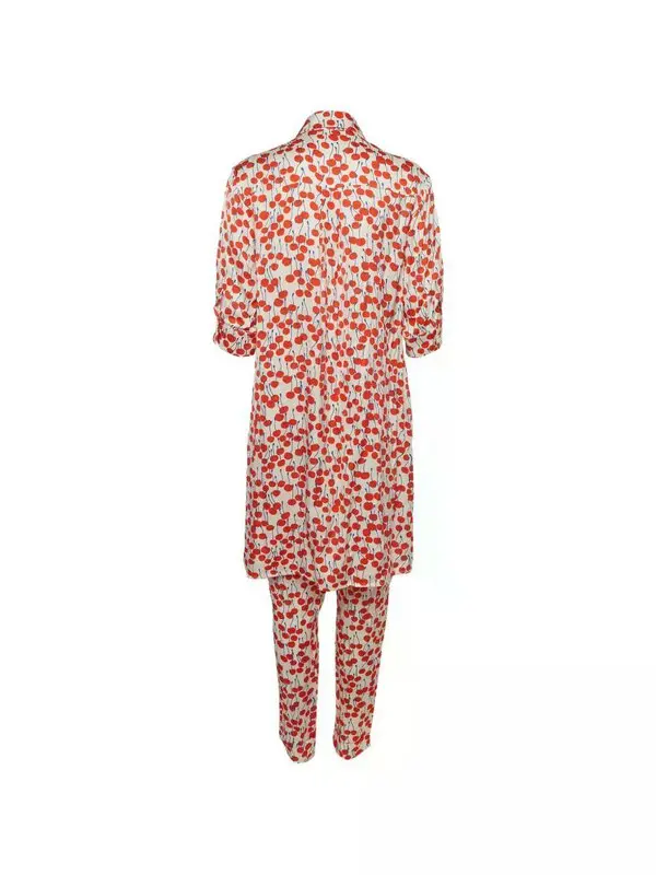 Victoria Beckham Cherry Print Tunic Trousers Set