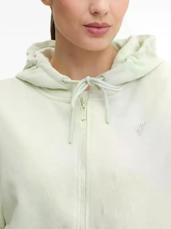 Guess Silvy Crystal-embellished Zip-up Hoodie