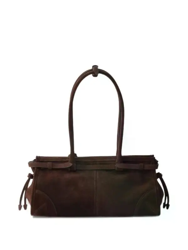 Prada Suede Tote Bag - Brown