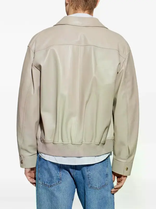 FRAME Leather Bomber Jacket
