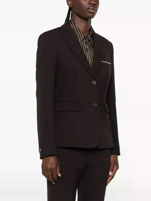 Peserico Single-breasted Blazer With Bead Trim
