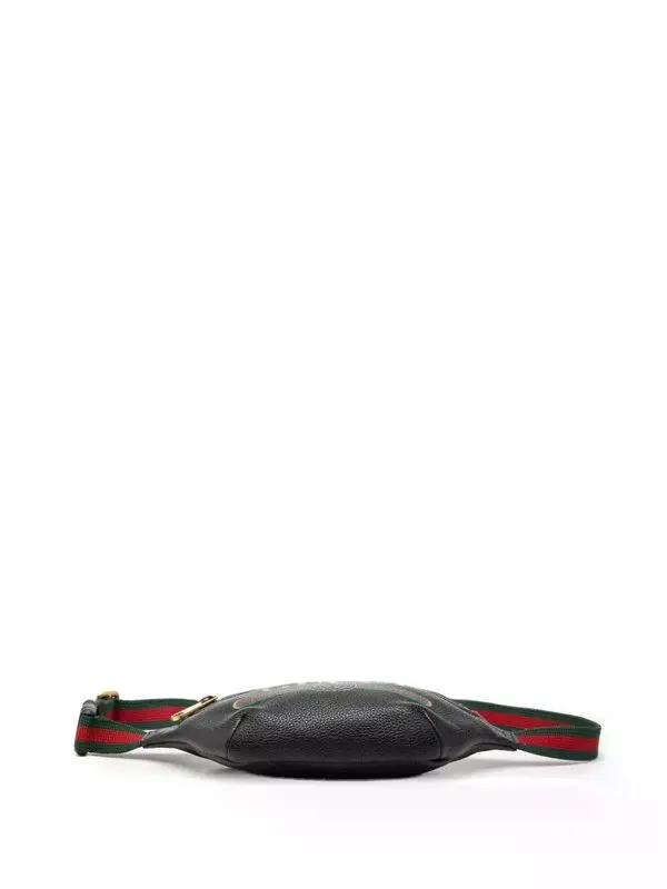 Gucci Grained Calfskin Web Logo Belt Bag