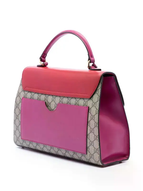 Gucci Gg Supreme Padlock Top Handle Bag