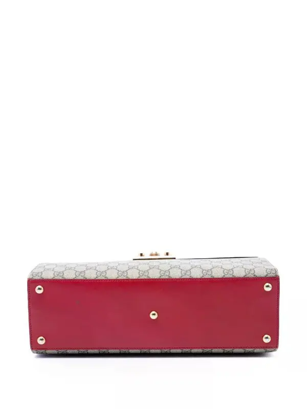 Gucci Gg Supreme Padlock Top Handle Bag