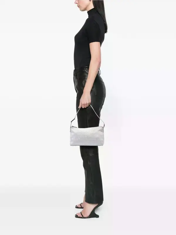 Fendi Zucchino Metallic Canvas Pochette Shoulder Bag