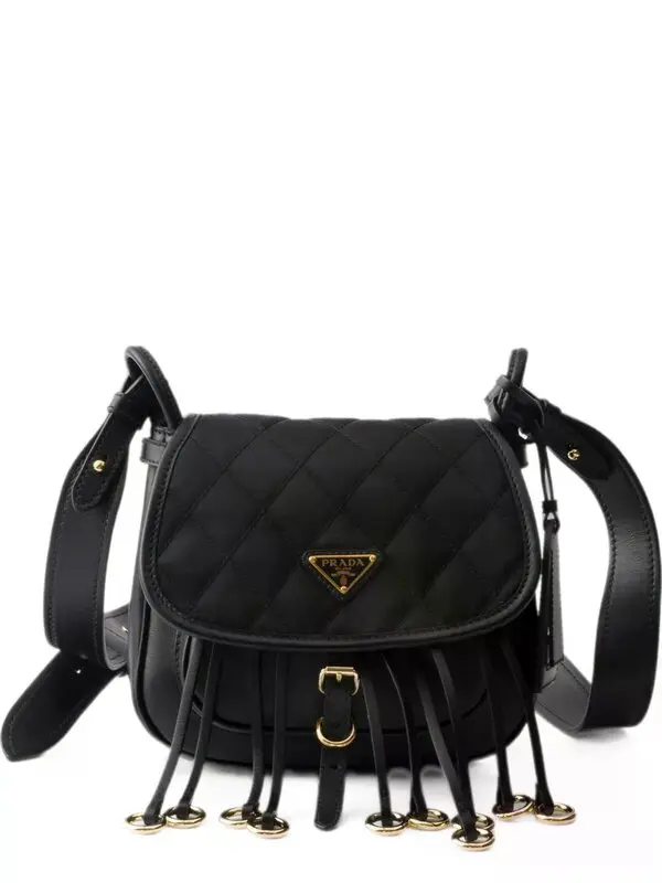 Prada Corsaire Re-nylon And Leather Mini Shoulder Bag - Black