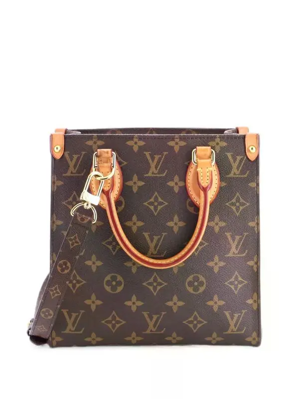 LOUIS VUITTON Sac Plat Nm Bag Monogram Canvas Bb Tote Bag - Brown