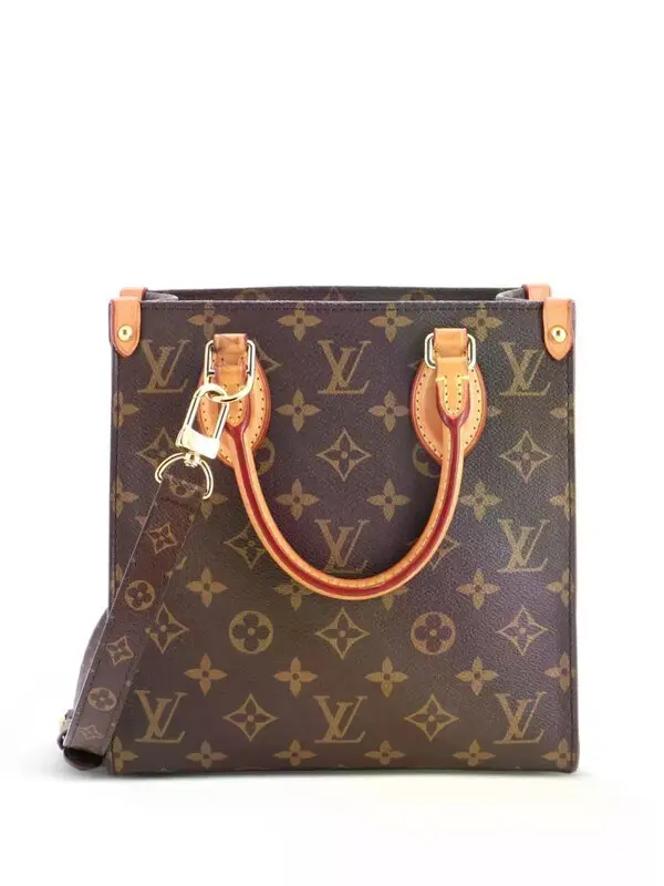 LOUIS VUITTON Sac Plat Nm Bag Monogram Canvas Bb Tote Bag - Brown