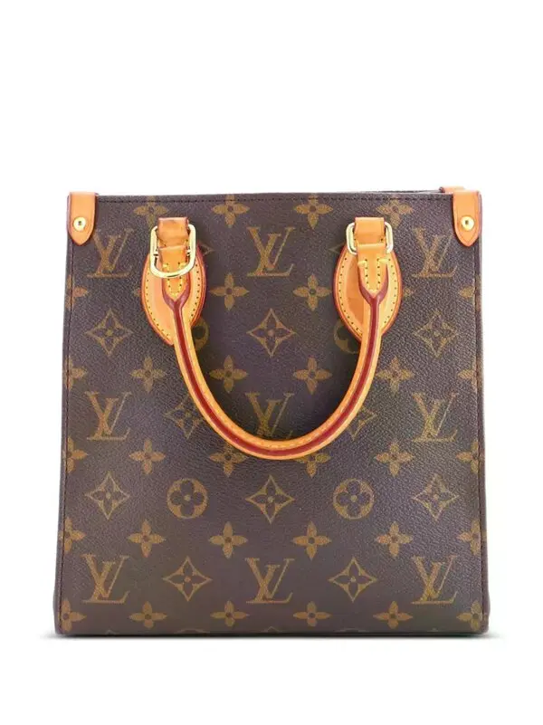 LOUIS VUITTON Sac Plat Nm Bag Monogram Canvas Bb Tote Bag - Brown