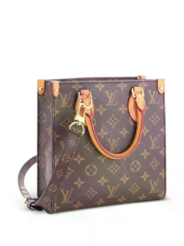 LOUIS VUITTON Sac Plat Nm Bag Monogram Canvas Bb Tote Bag - Brown