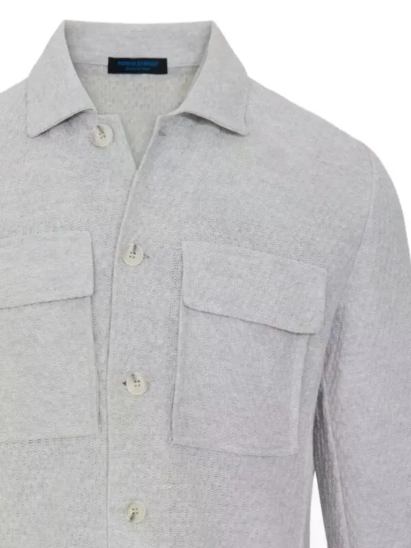 PATRICK ASSARAF Knit-textured Shirt Jacket