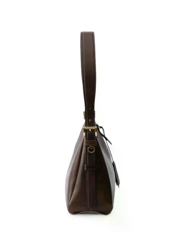 Prada Aimée Medium Leather Shoulder Bag - Brown