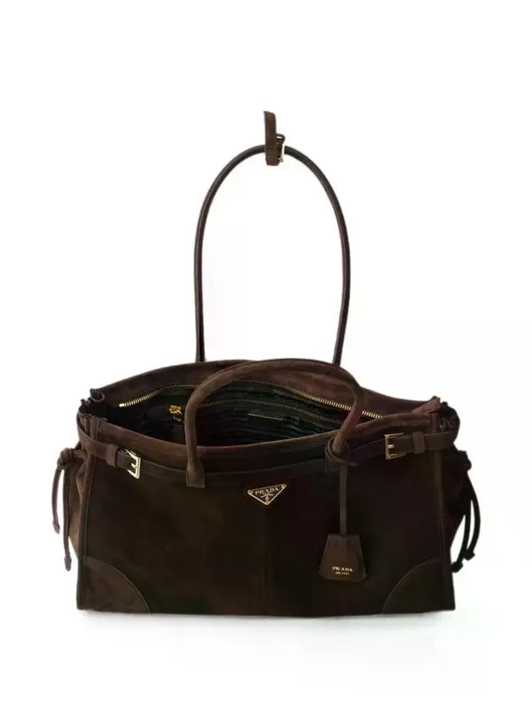 Prada Bonnie Large Suede Handbag