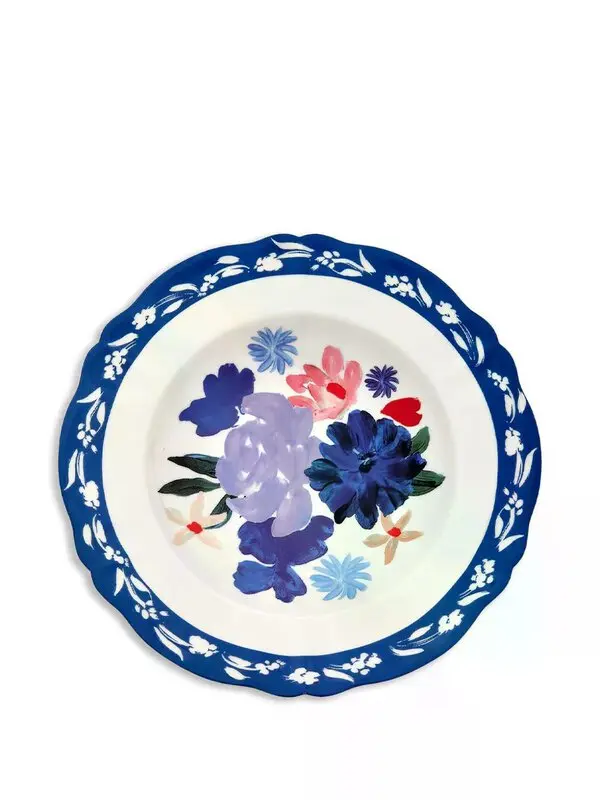 BITOSSI HOME Floral-print Scalloped-edge Soup Bowls
