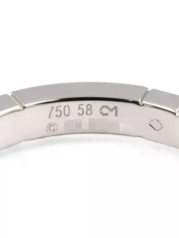 Cartier Laniere Engraved Logo Ring In 18k White Gold