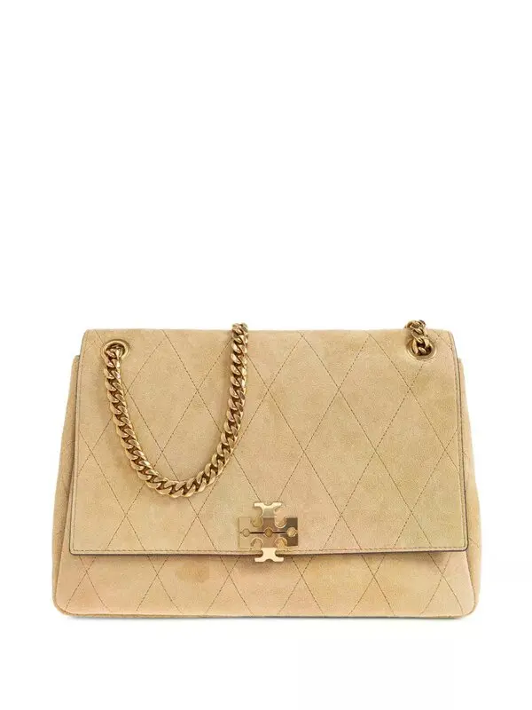Tory Burch Quilted Suede Tote Bag - Neutrals