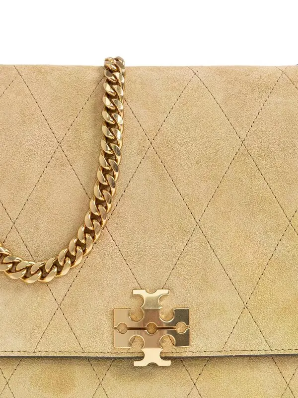 Tory Burch Quilted Suede Tote Bag