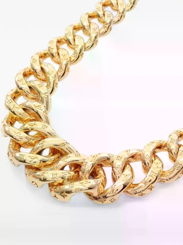LOUIS VUITTON Engraved Monogram Necklace
