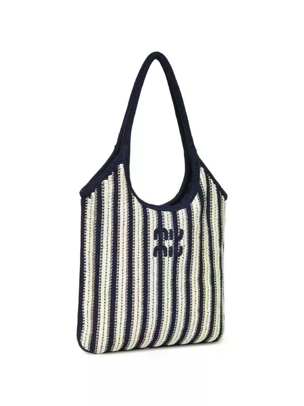 Miu Miu Crocheted Striped Tote Bag