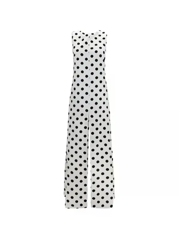 SA SU PHI Polka-dot Sleeveless Maxi Dress - White