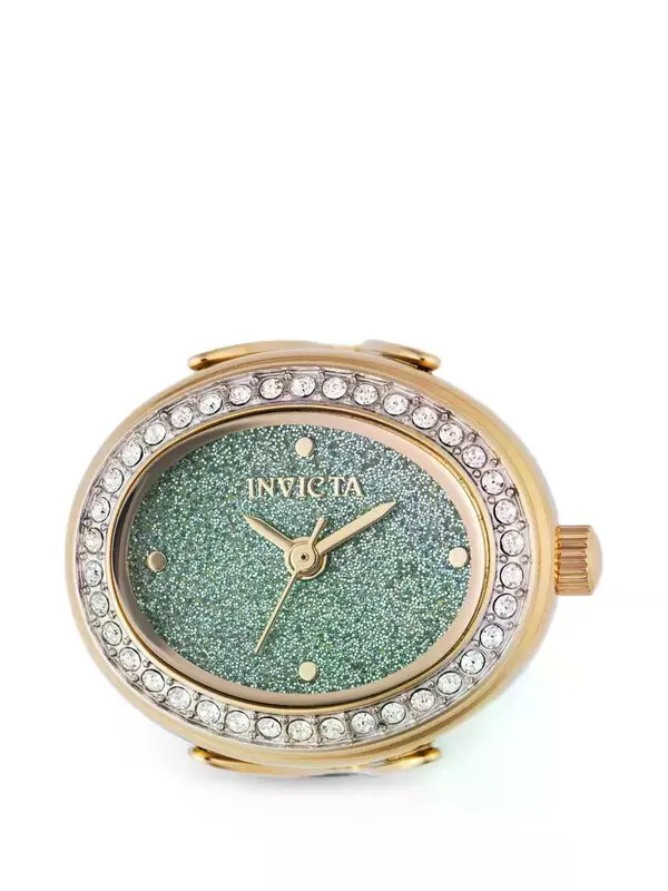 INVICTA Crystal Bezel Mini Ring Watch - Green