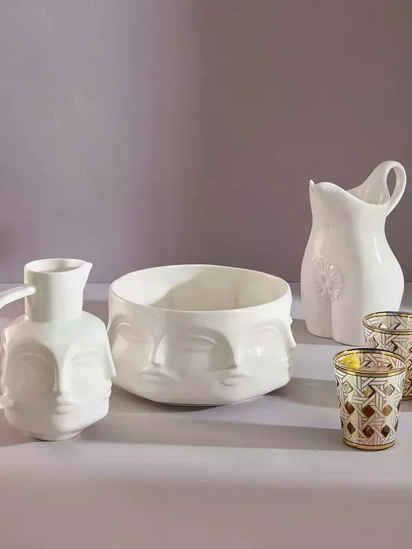 Jonathan Adler Face-embossed Pitcher