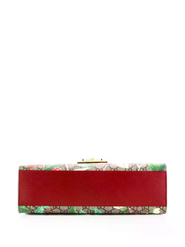 Gucci Padlock Tian Print Gg Coated Canvas Medium Shoulder Bag