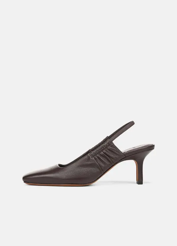 Vince Venice Leather Slingback Heel - Ganache