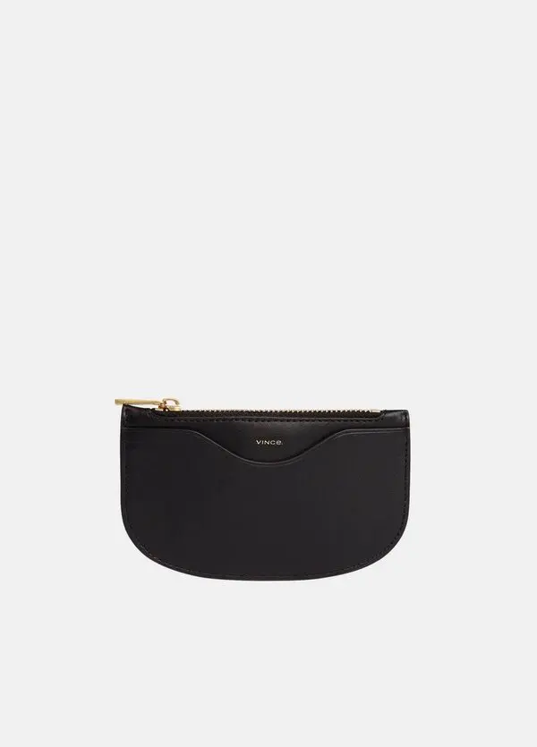 Vince Demma Nappa Leather Half-moon Cardholder