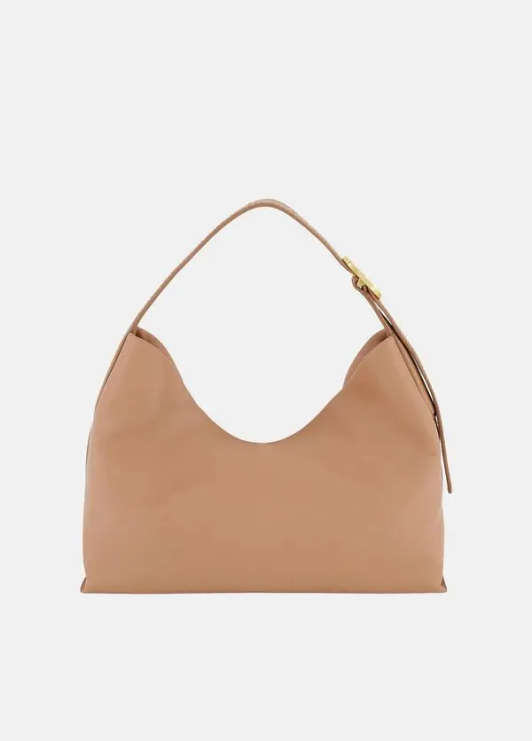 Vince Vivian Plongé Leather Small Hobo Bag