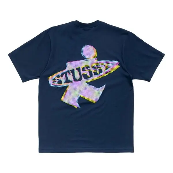 StÜssy Dot Surf Puff Print T-shirt - Navy