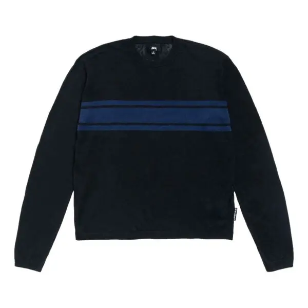 StÜssy Lightweight Striped Sweater - Black