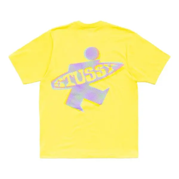 StÜssy Dot Surf Puff Print T-shirt - Lemon