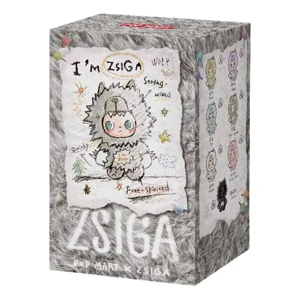 POP MART Zisga I'm Zisga Series Vinyl Plush Pendant Sealed Case - Multi-color