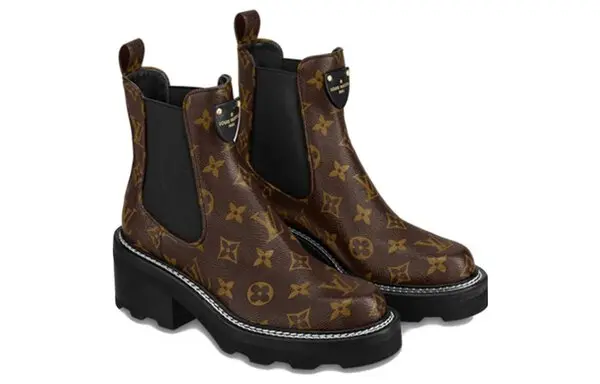 LOUIS VUITTON Beaubourg Monogram Ankle Boots